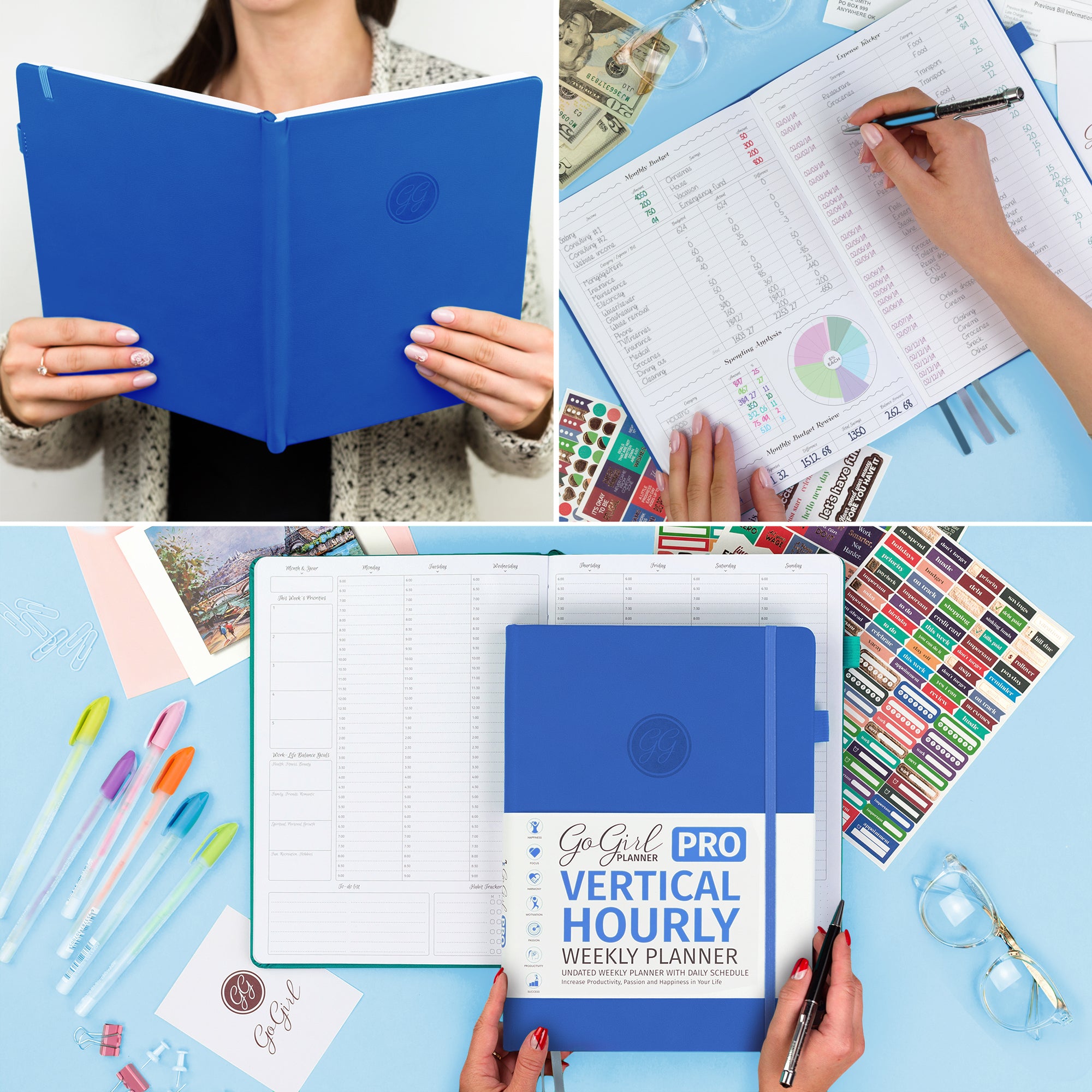 Pro Vertical Hourly Weekly Planner – GoGirl