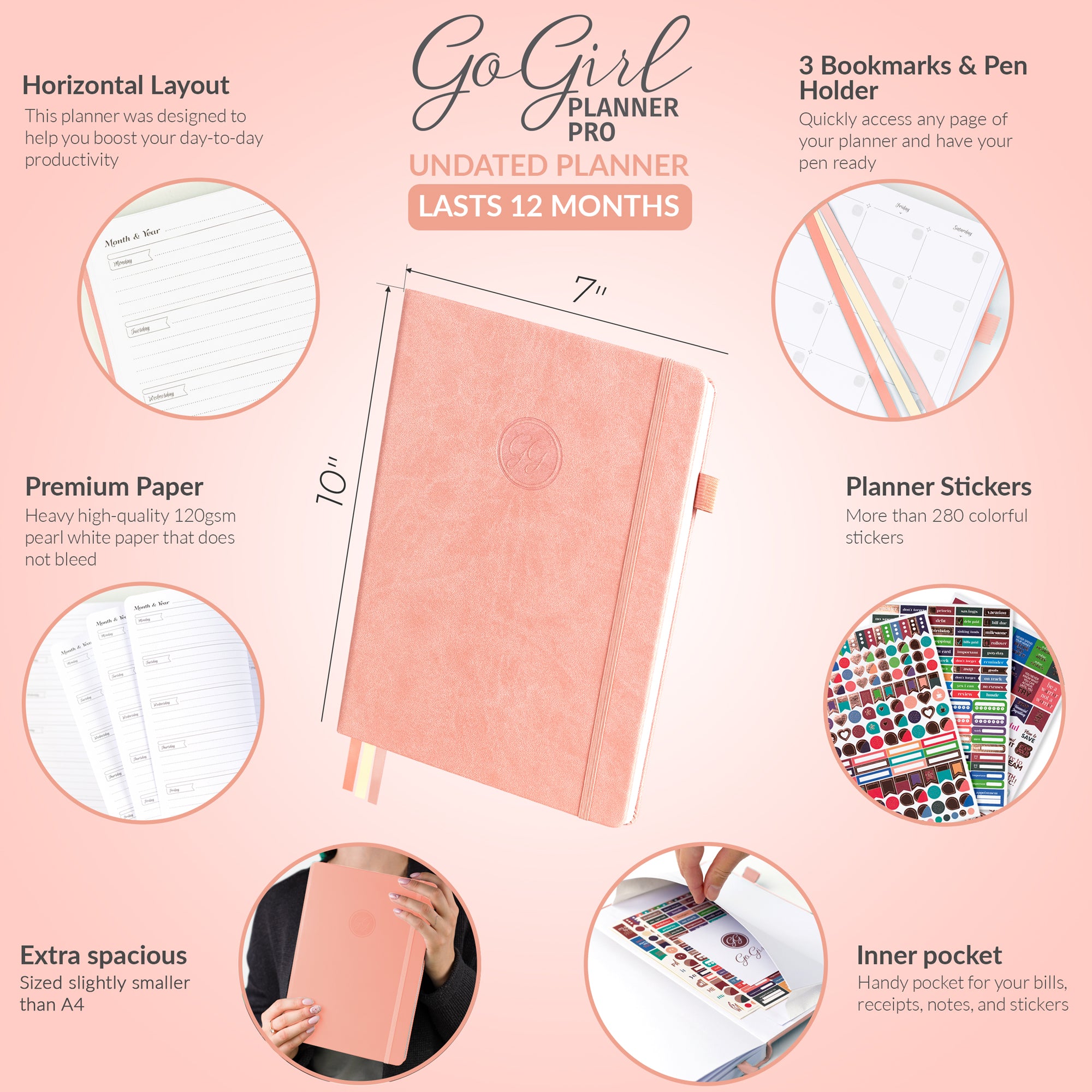 Pro Horizontal Weekly Planner – GoGirl