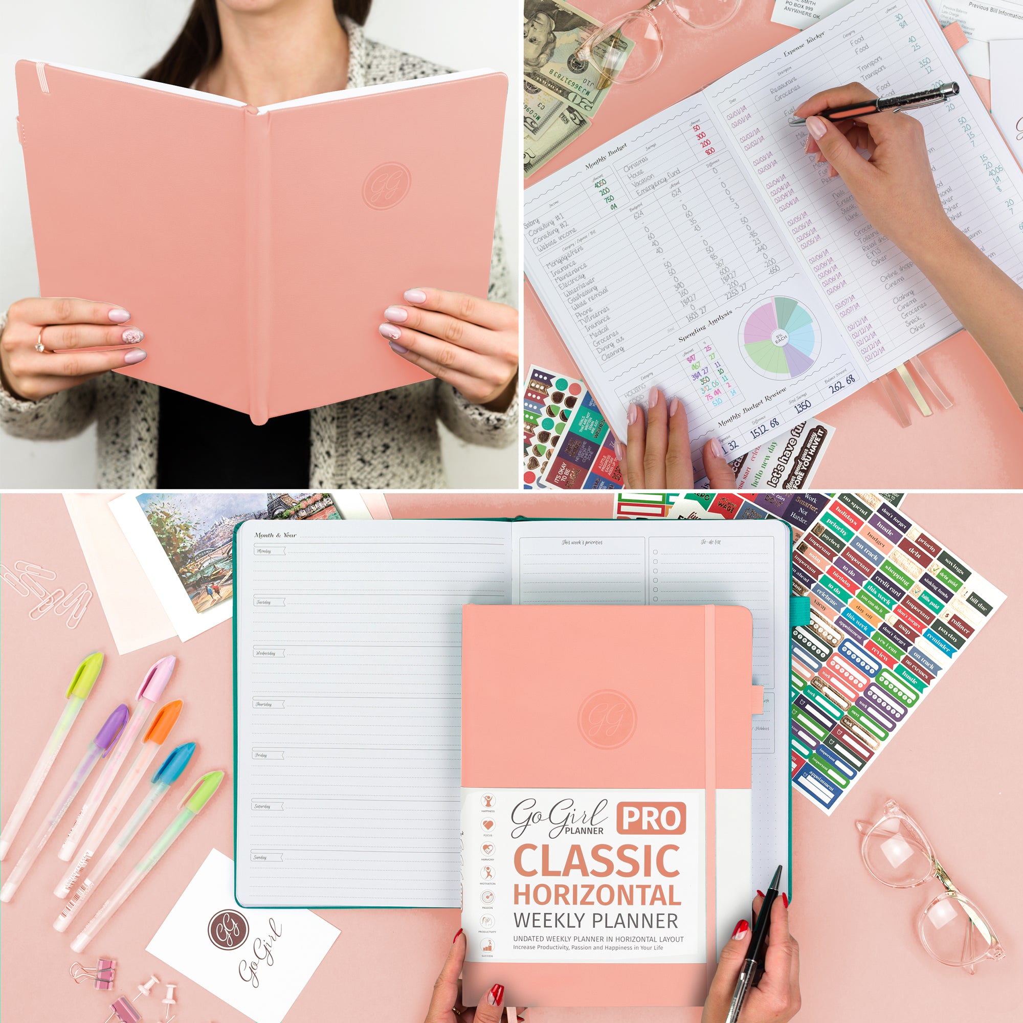 Pro Horizontal Weekly Planner – GoGirl
