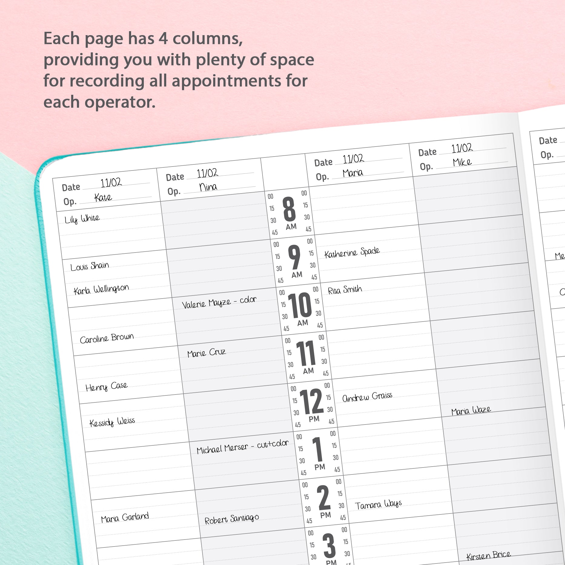 Salon Appointment Book – GoGirl